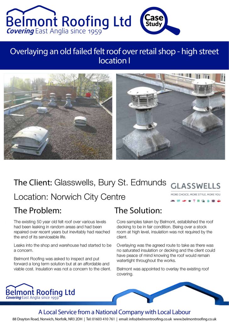 Felt Roof Overlay - Belmont Roofing